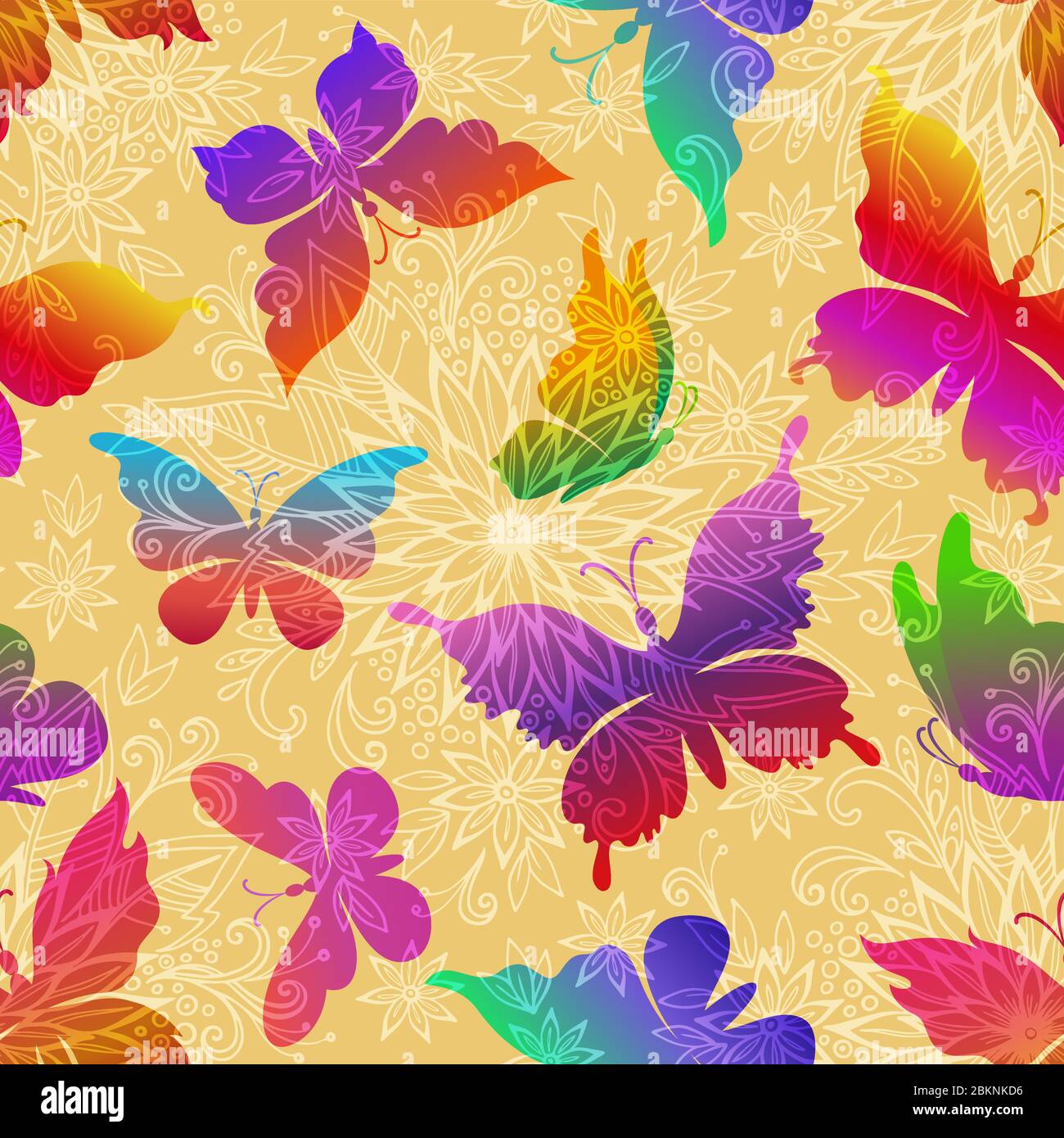 Butterfly pattern wallpaper hi-res stock photography and images - Alamy