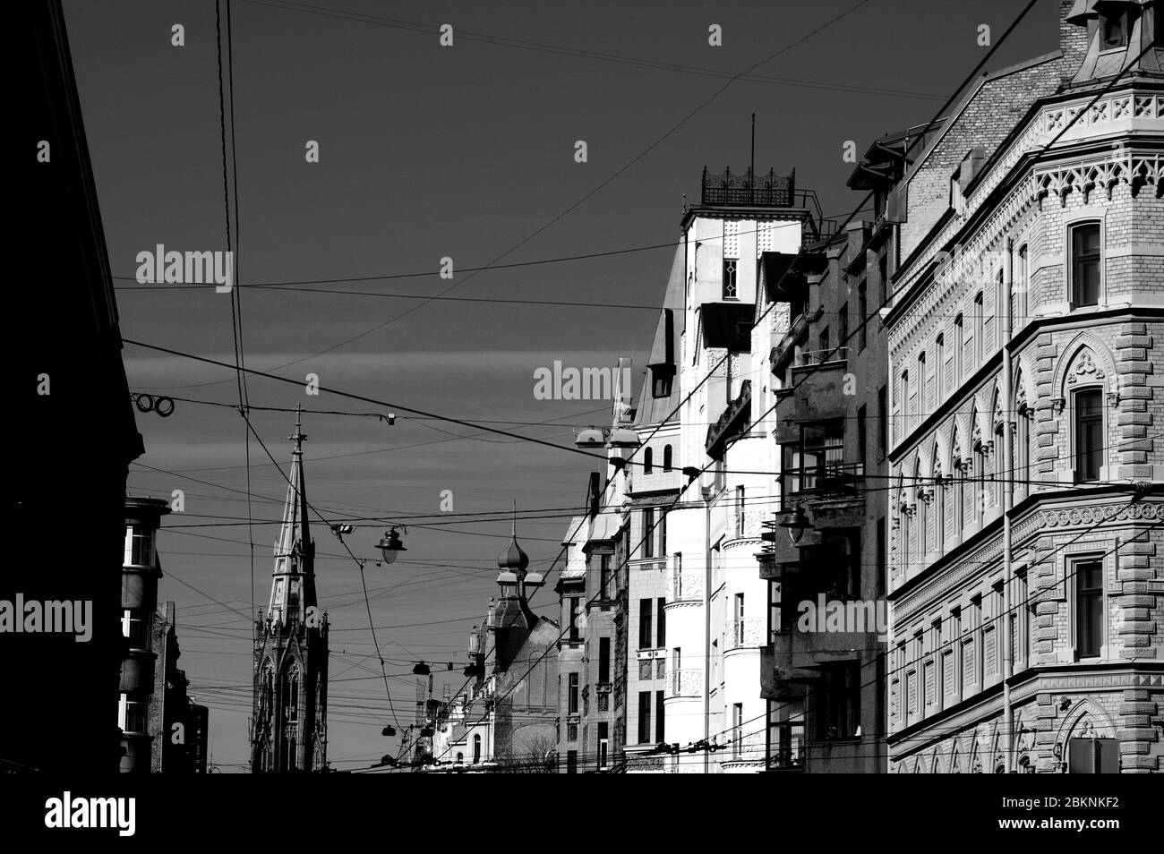 Historic buildings riga Black and White Stock Photos & Images - Alamy