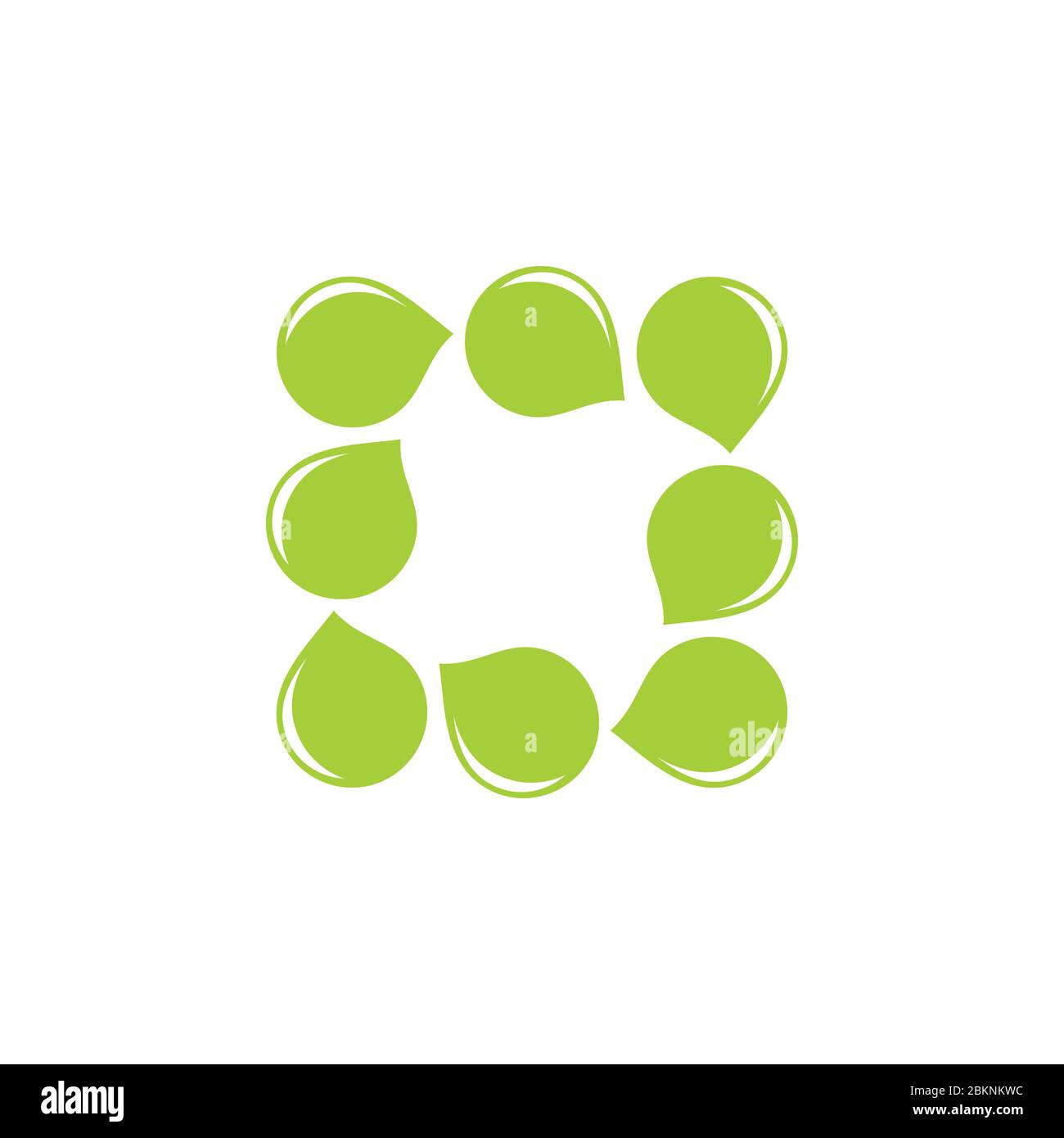 green leaf square frame logo vector Stock Vector Image & Art - Alamy