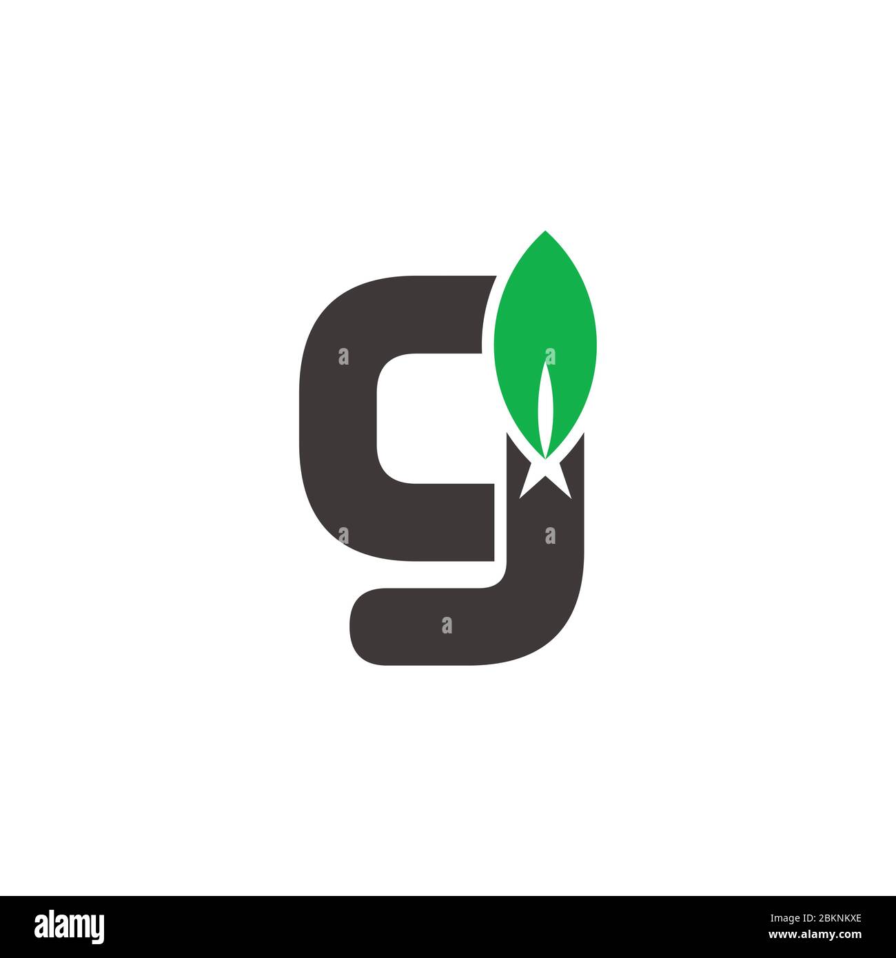 letter cj simple leaf tree symbol logo vector Stock Vector Image & Art ...