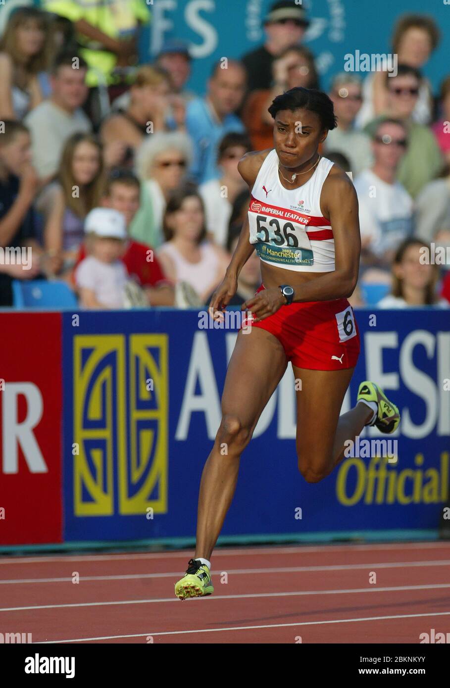 MANCHESTER - JULY 28: Shani ANDERSON of England compete in Women's 200m ...