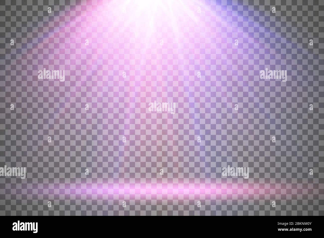 Set of colored searchlights on a transparent background. Bright ...