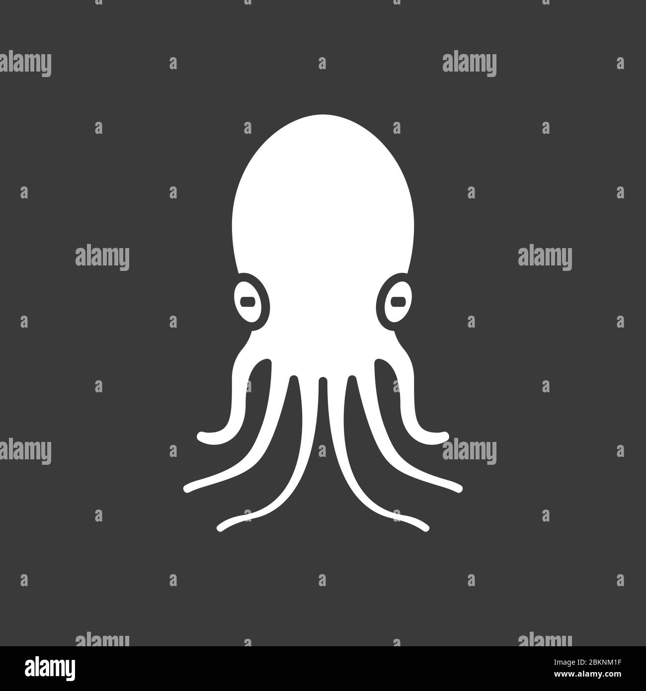 Octopus icon. Vector of an octopus design on white background. Aquatic ...