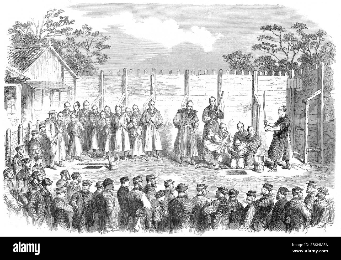[ 1860s Japan - Japanese Execution ] — Engraving from the Illustrated ...