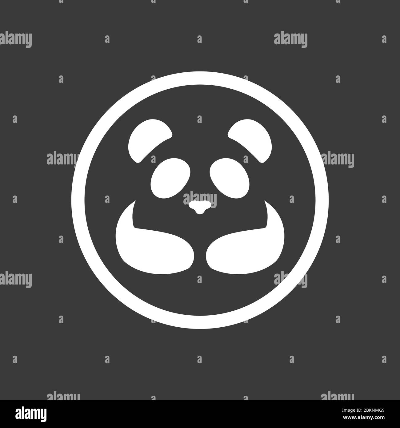 Panda icon. Vector image of a panda on background Stock Vector Image ...