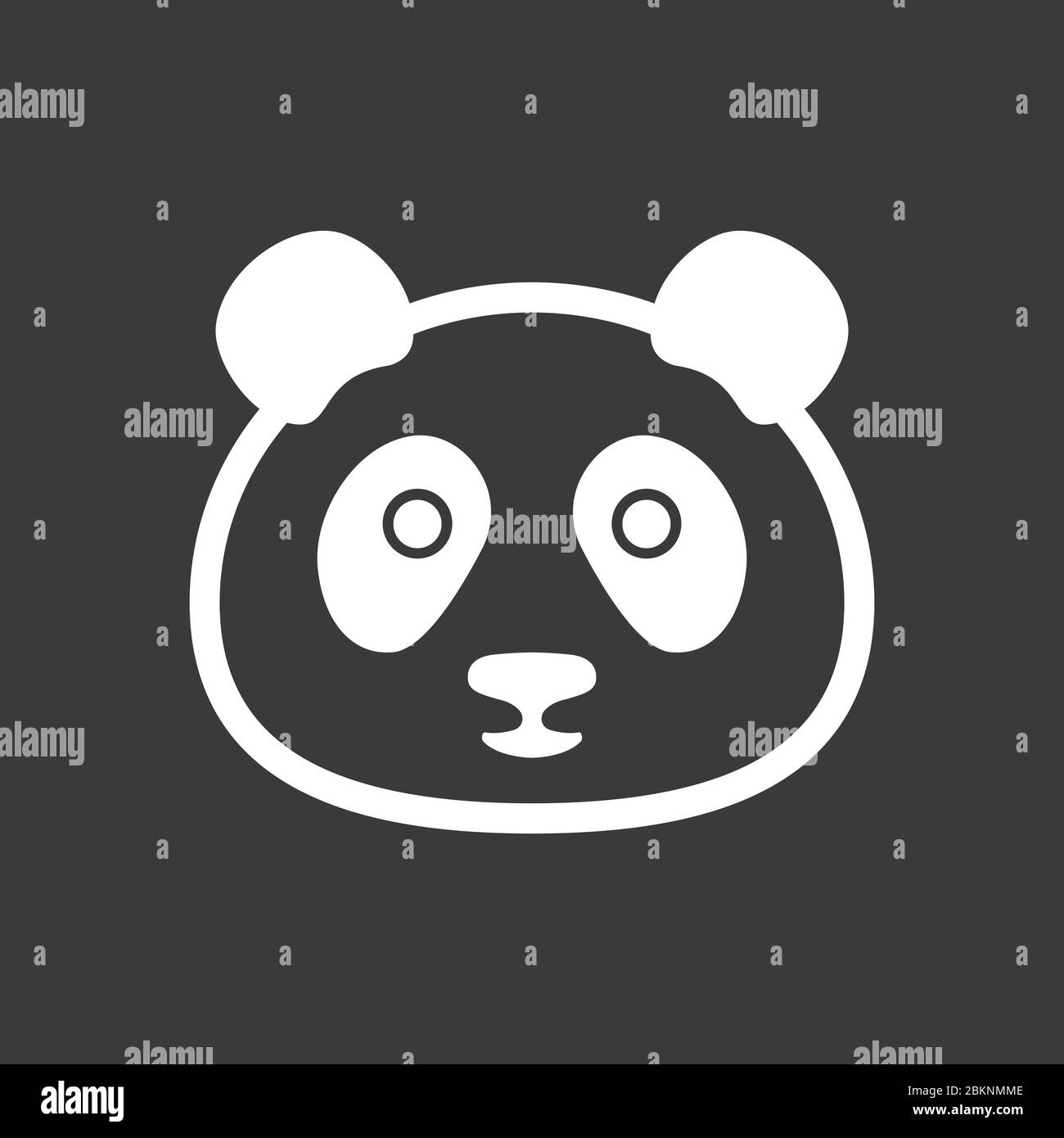 Panda icon. Vector image of a panda on background Stock Vector Image ...