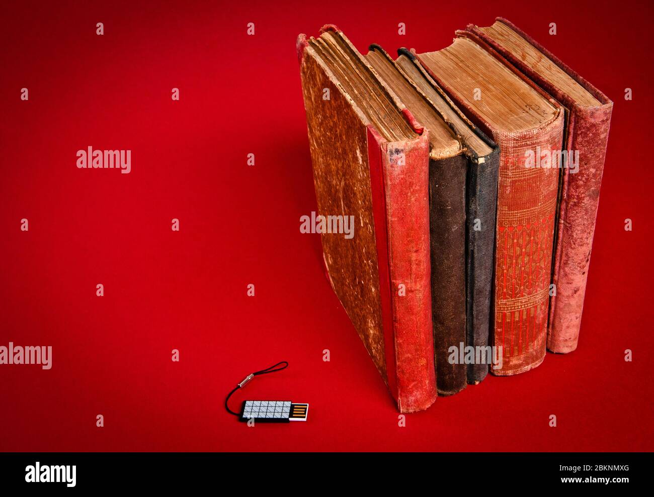 old antique books from scuffs and scratches Stock Photo - Alamy