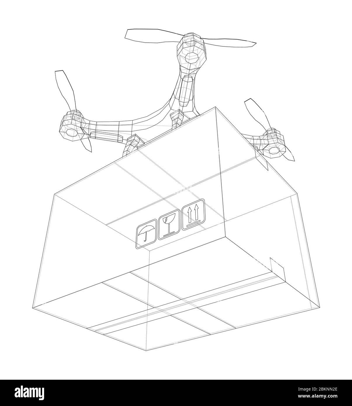 Delivery drone concept outline. Vector Stock Vector Image & Art - Alamy
