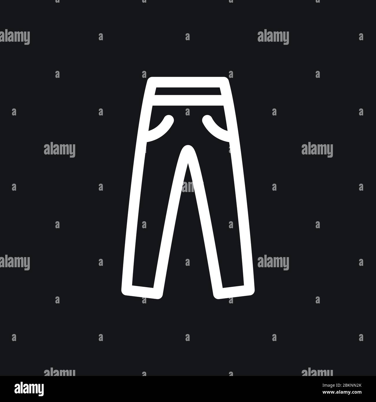 Pants icon. solid fill vector icons set as flat icons Stock Vector ...