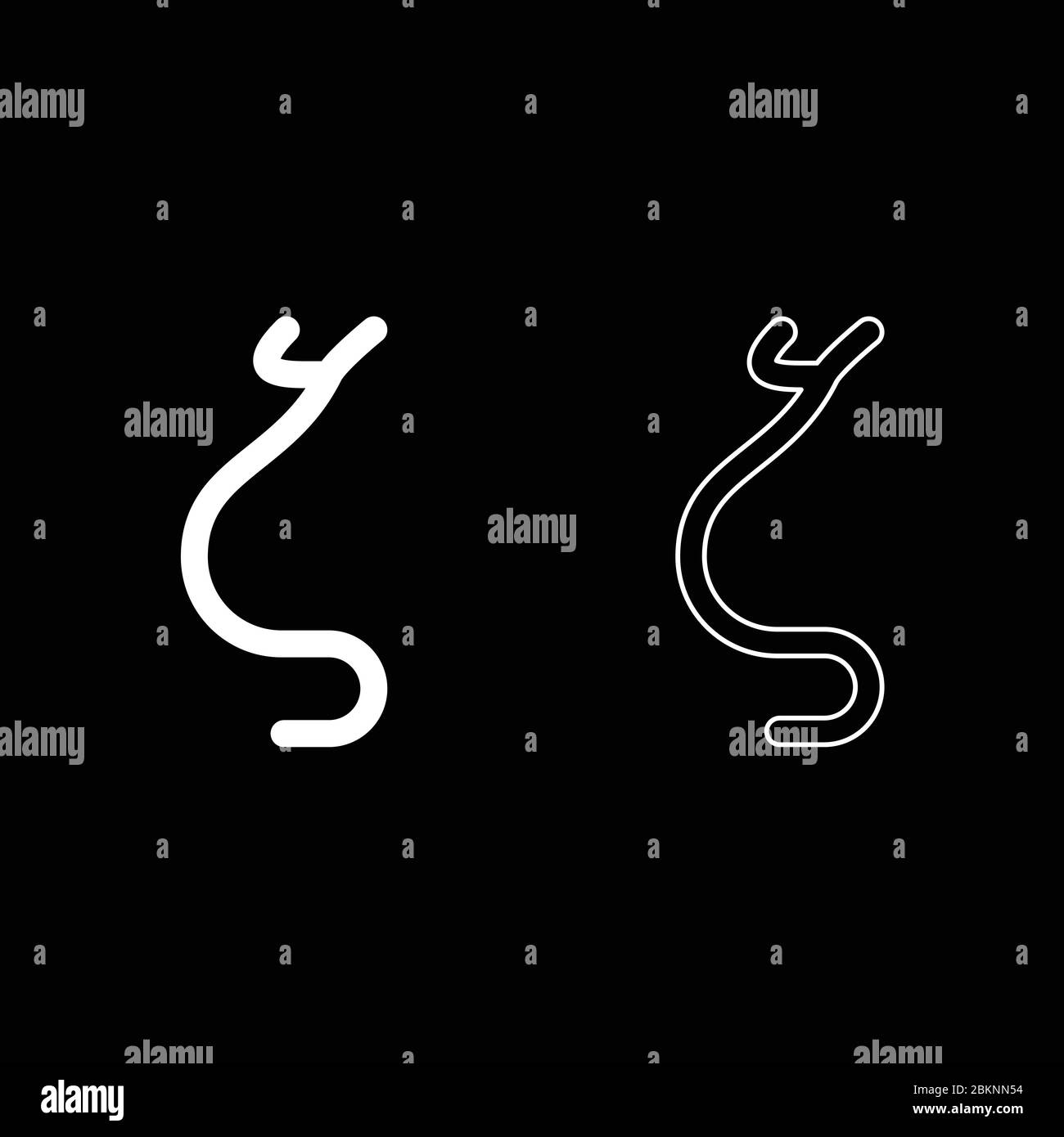 Zeta greek symbol small letter lowercase font icon outline set white ...