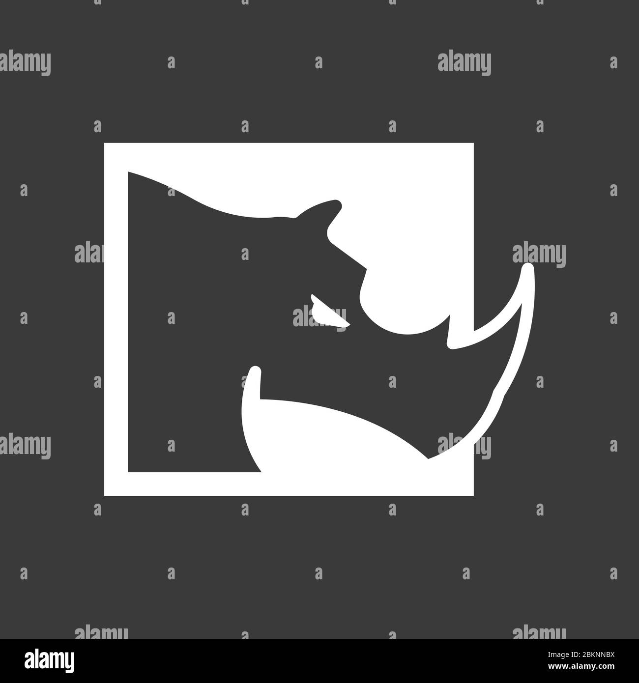 Rhino icon isolated on backgrounds, vector animal symbol Stock Vector ...