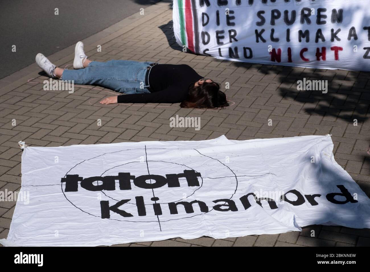 Wolfsburg, Germany. 05th May, 2020. Activists of the climate movement ...