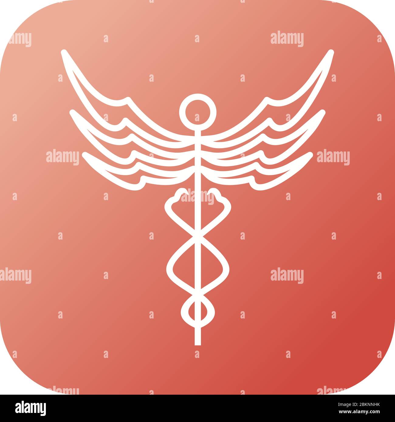 Beautiful Caduceus vector line icon Stock Vector Image & Art - Alamy
