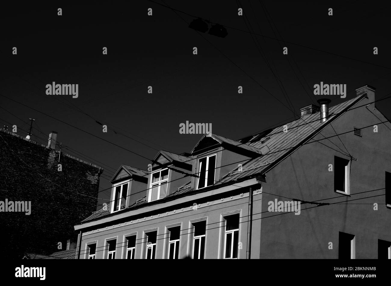 Historic buildings riga Black and White Stock Photos & Images - Alamy