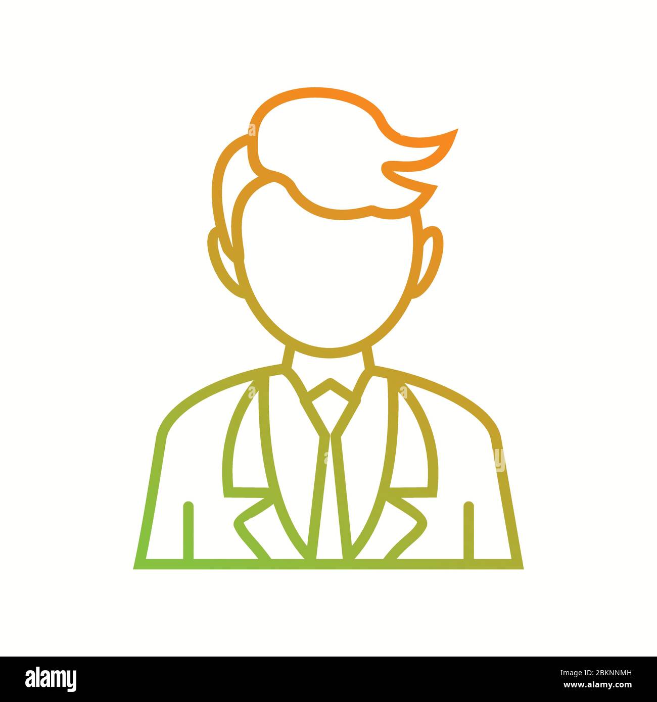 Beautiful Businessman vector line icon Stock Vector Image & Art - Alamy