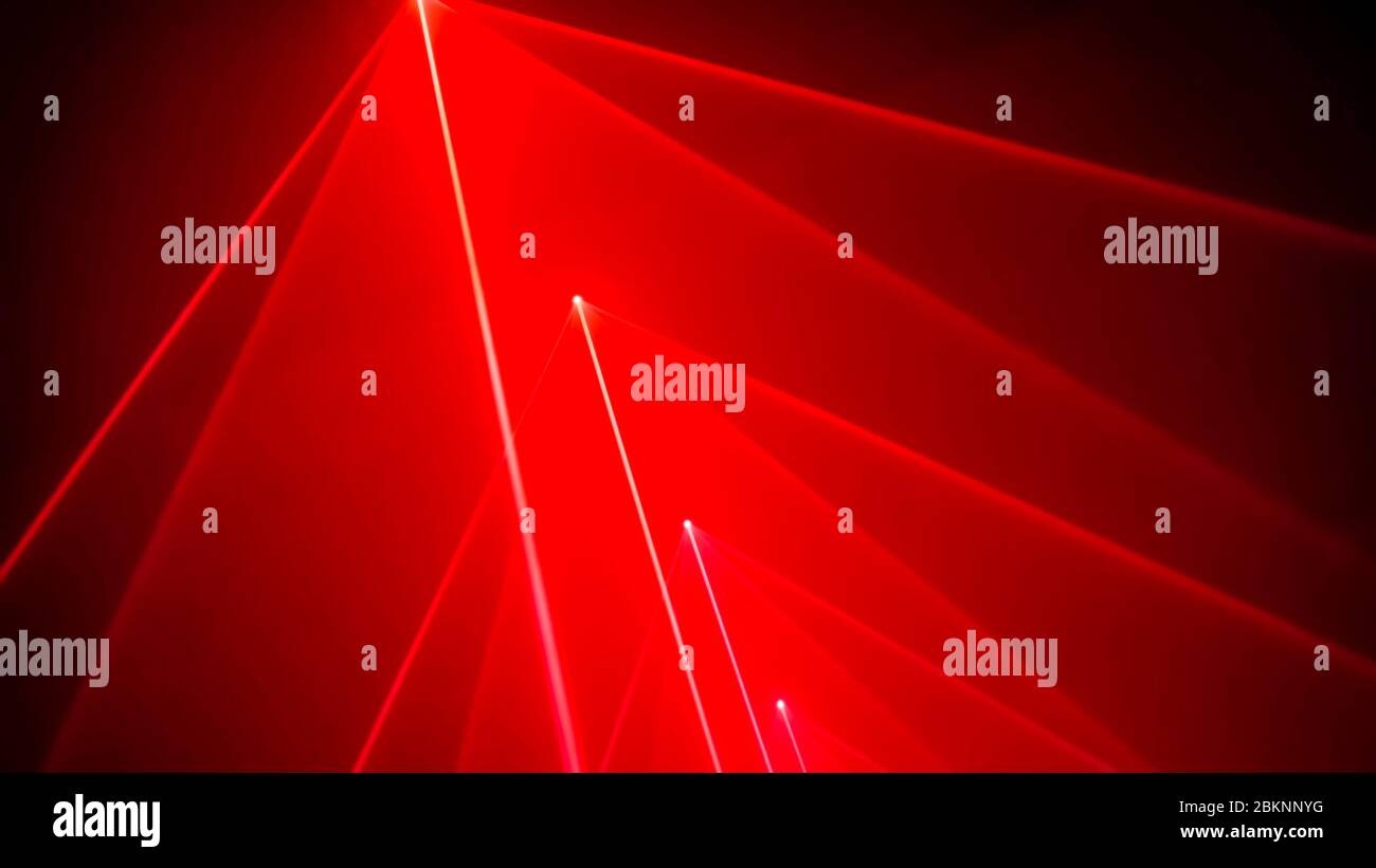 Interactive exposition in modern science museum or exhibition: laser ...