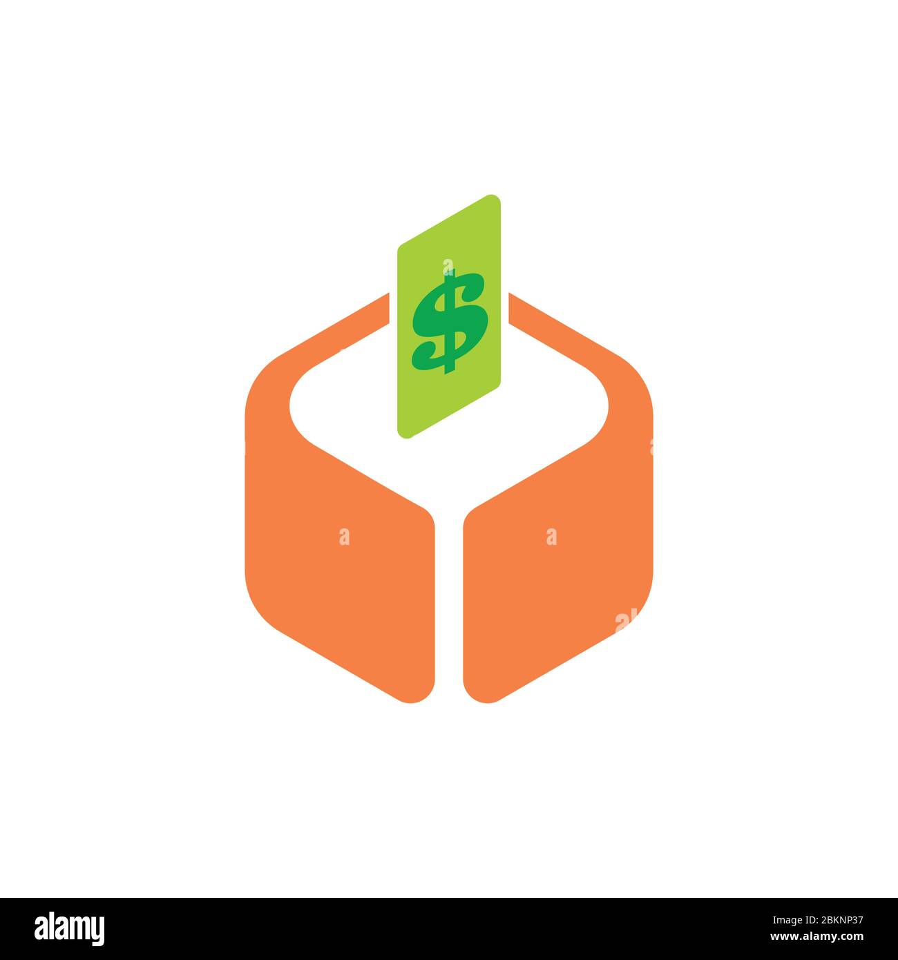 money dollar insert card box symbol decoration vector Stock Vector ...