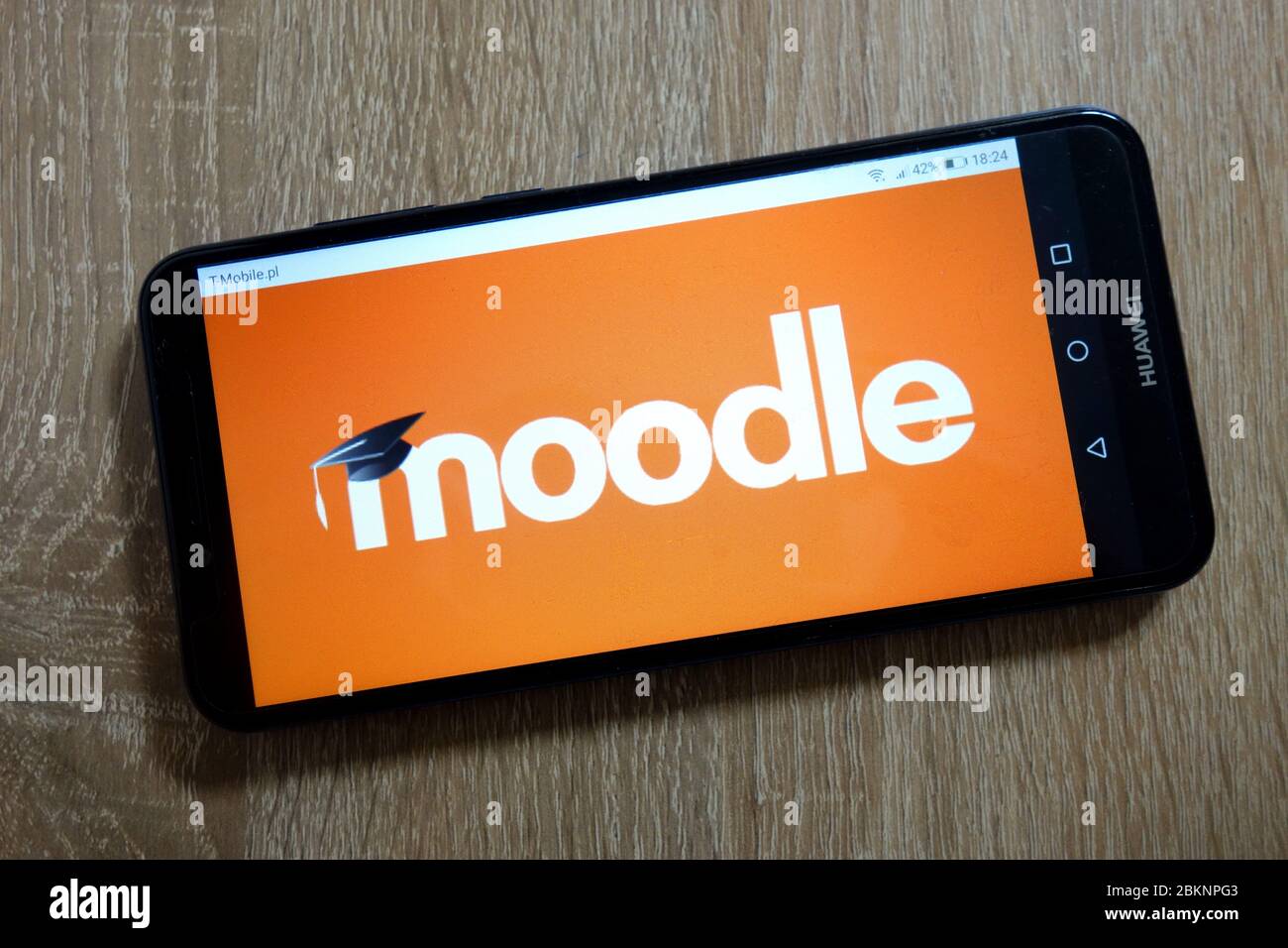 Moodle logo displayed on smartphone Stock Photo - Alamy
