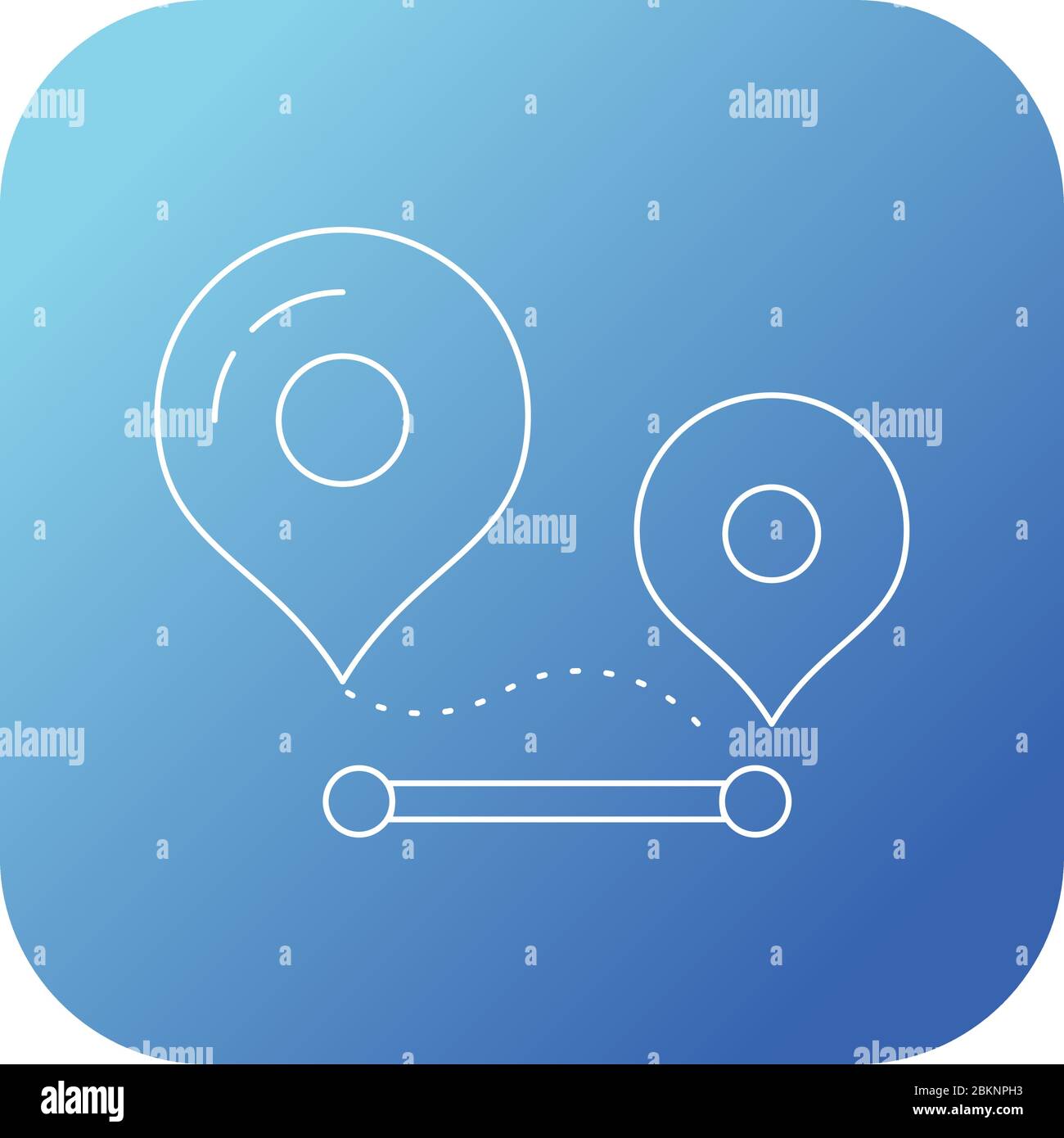 Beautiful distance line icon Stock Vector Image & Art - Alamy