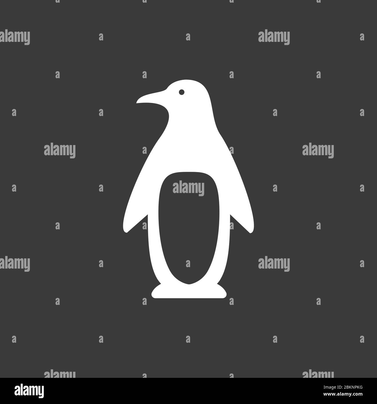 Penguin icon. Abstract birds on white background. Vector illustration ...