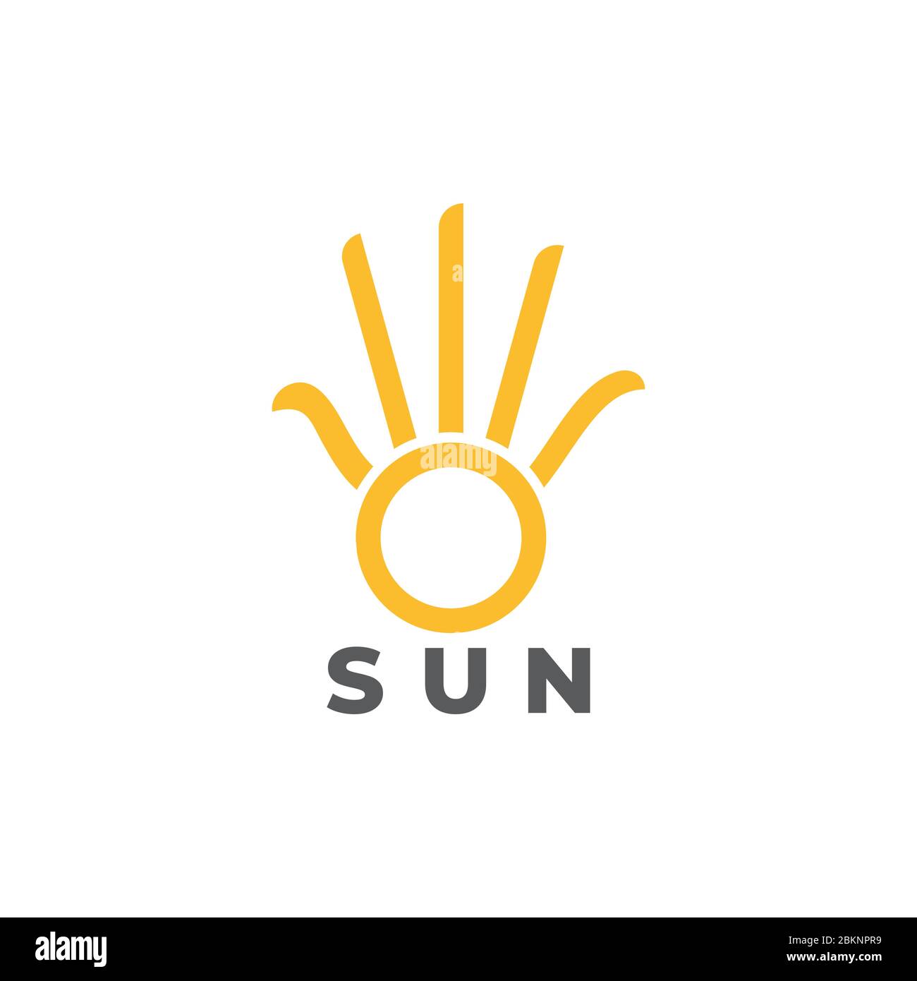 Sun In Hand Logo Hand Sun Logo Icon Design Template Vector