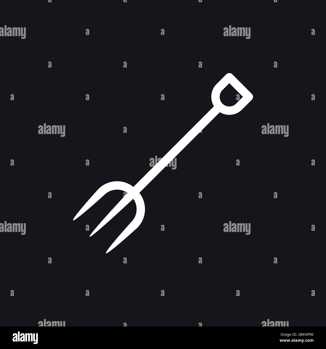 Pitchfork icon in flat style isolated on background. For your design ...