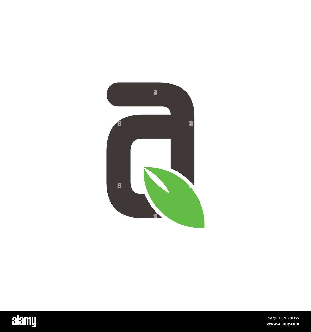 letter a simple leaf colorful symbol logo vector Stock Vector Image ...