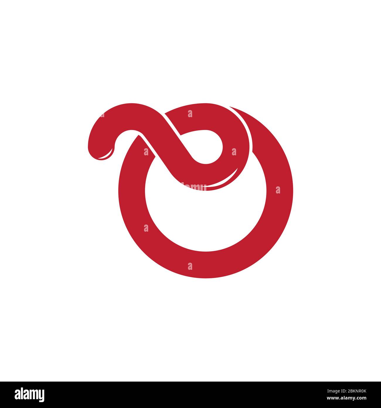 letter o simple loop curves line geometric logo vector Stock Vector ...