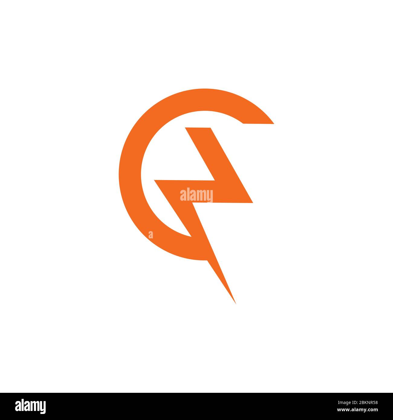 abstarct letter c n thunder strike logo vector Stock Vector Image & Art ...