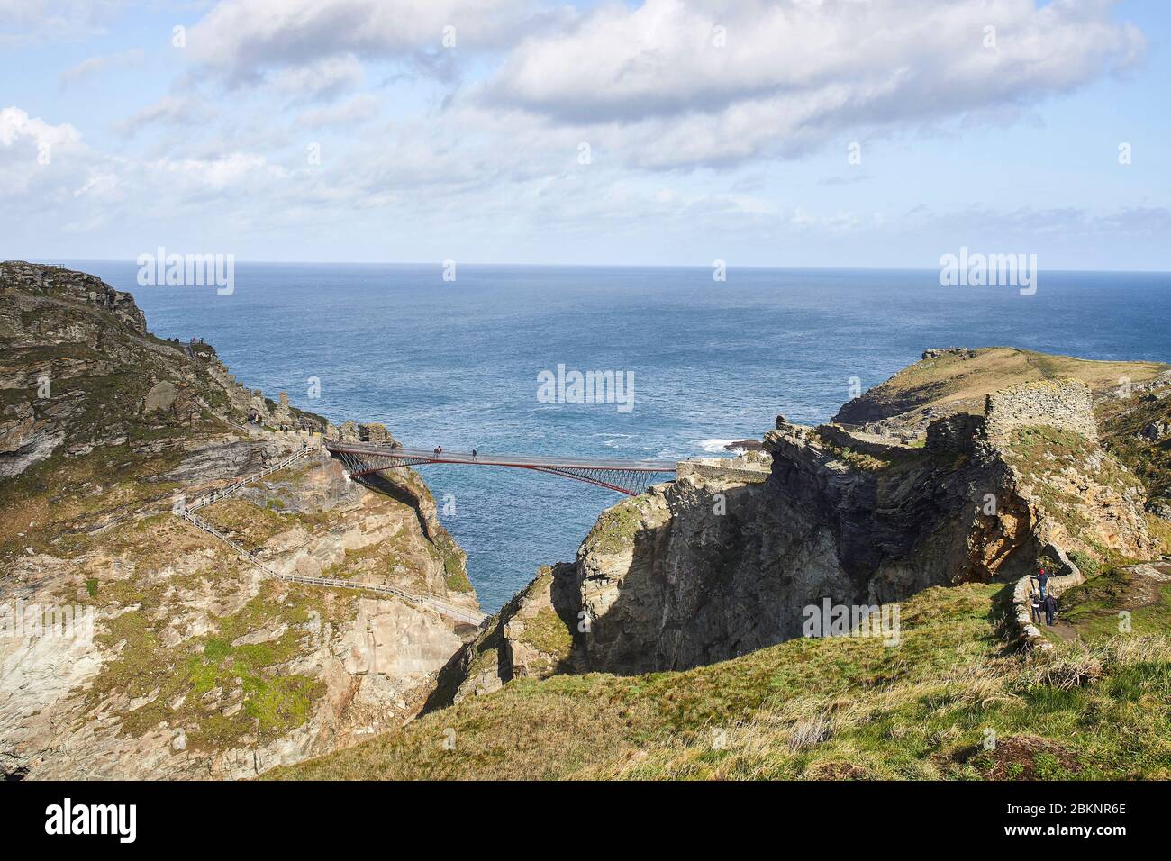 Distant view. Tintagel Bridge, Tintagel, United Kingdom. Architect ...