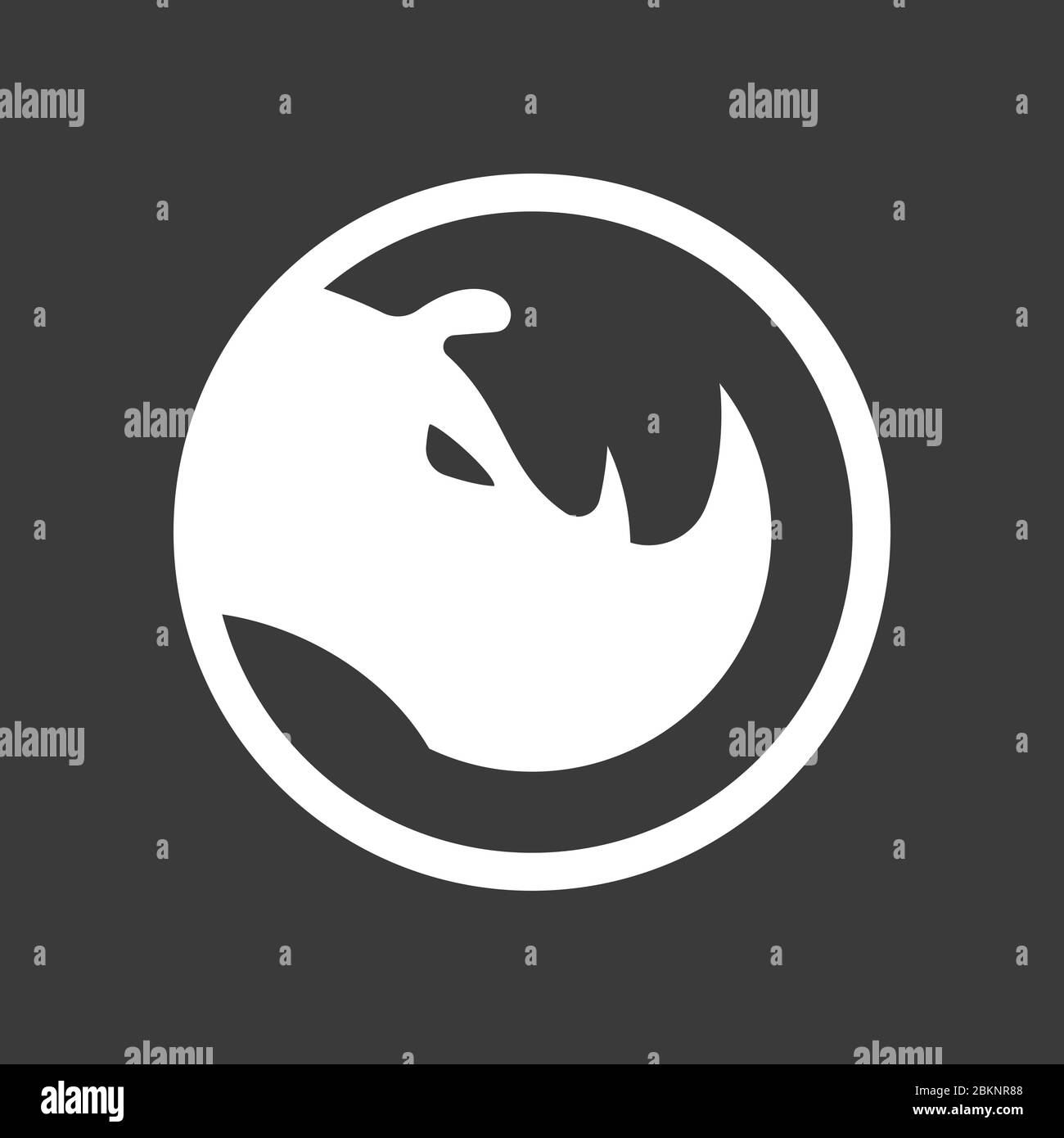 Rhino icon isolated on backgrounds, vector animal symbol Stock Vector ...