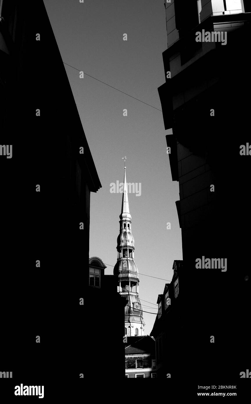Historic buildings riga Black and White Stock Photos & Images - Alamy