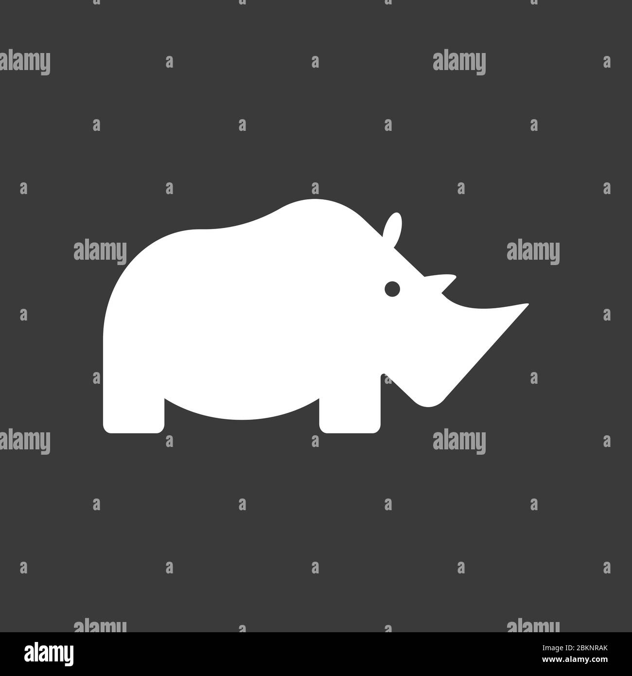 Rhino icon isolated on backgrounds, vector animal symbol Stock Vector ...