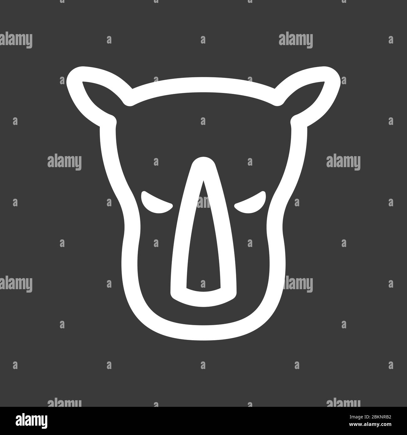 Rhino icon isolated on backgrounds, vector animal symbol Stock Vector ...