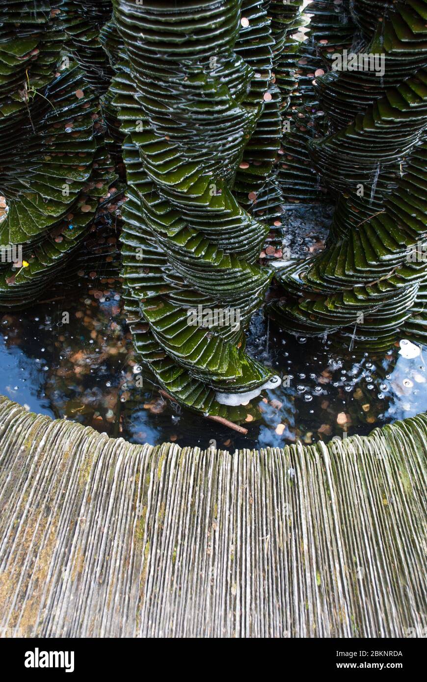 Seven Slate Towers Cut Slate Spiral Water Fountain Royal Botanic ...
