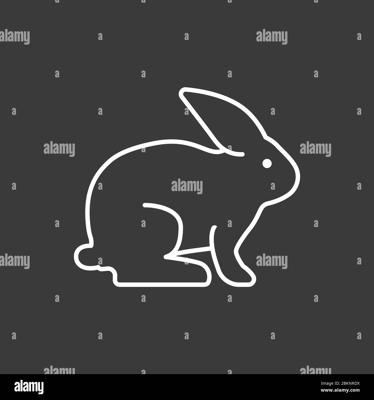 Rabbit icon vector, design on background, Rabbit Logo for your design ...