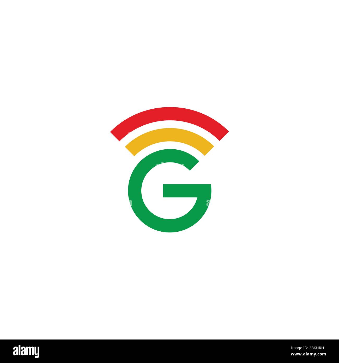 letter g simple geometric stripes signal symbol logo vector Stock ...