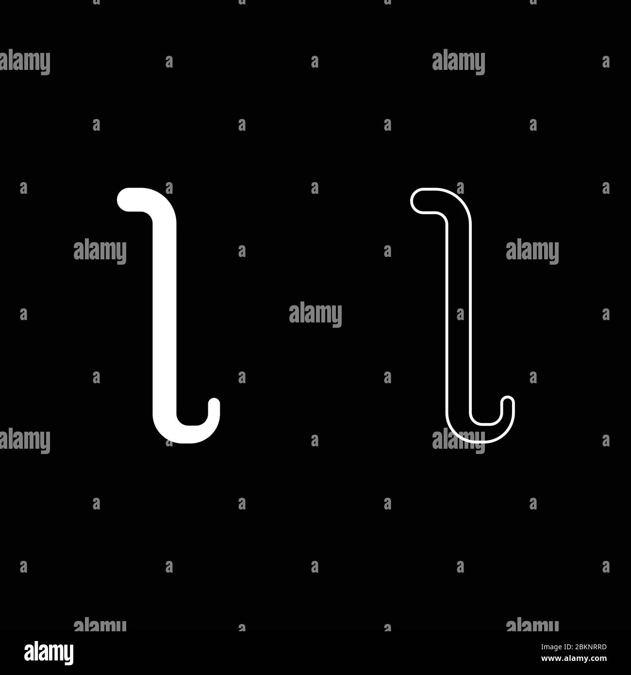 Iota greek symbol small letter lowercase font icon outline set white ...