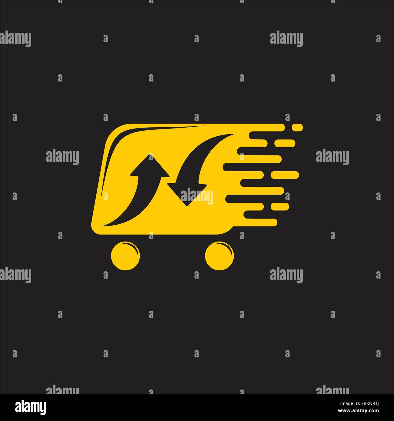 fast shopping cart online shop arrow logo vector Stock Vector Image ...