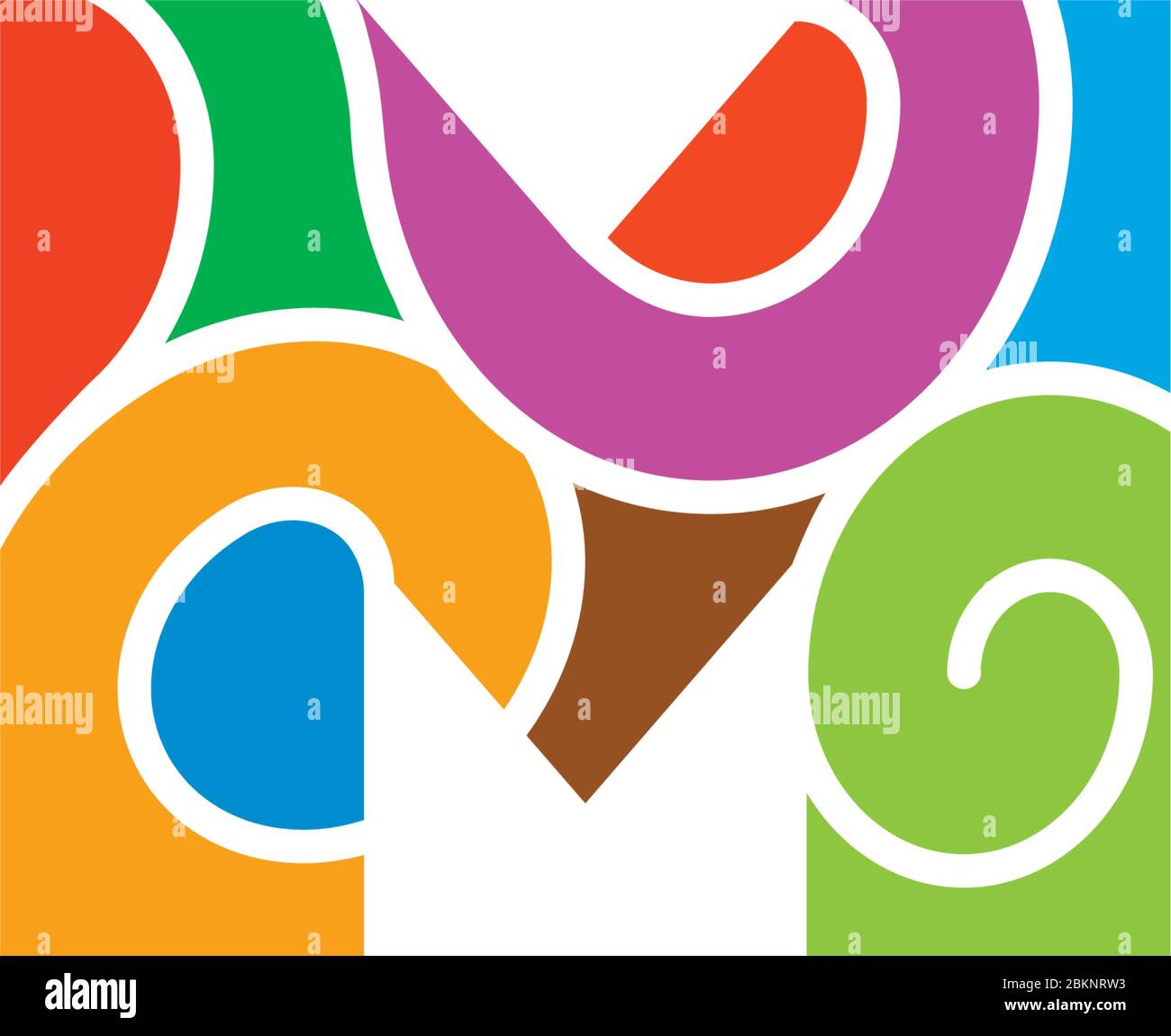 letter m curves mosaic symbol logo vector Stock Vector Image & Art - Alamy