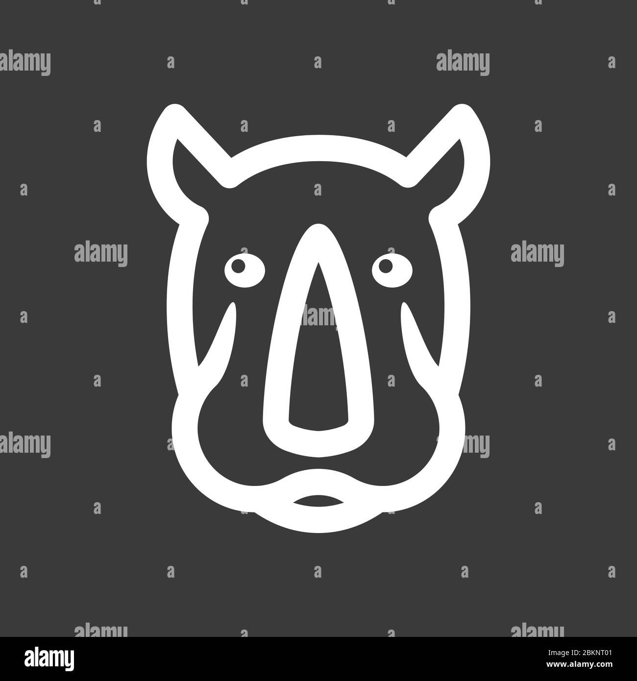 Rhino icon isolated on backgrounds, vector animal symbol Stock Vector ...