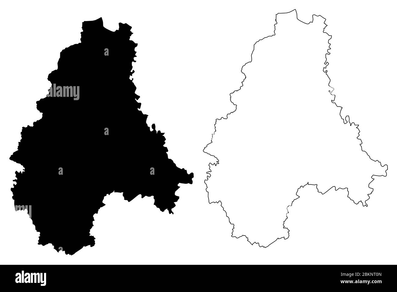 Diekirch District (Grand Duchy of Luxembourg) map vector illustration ...