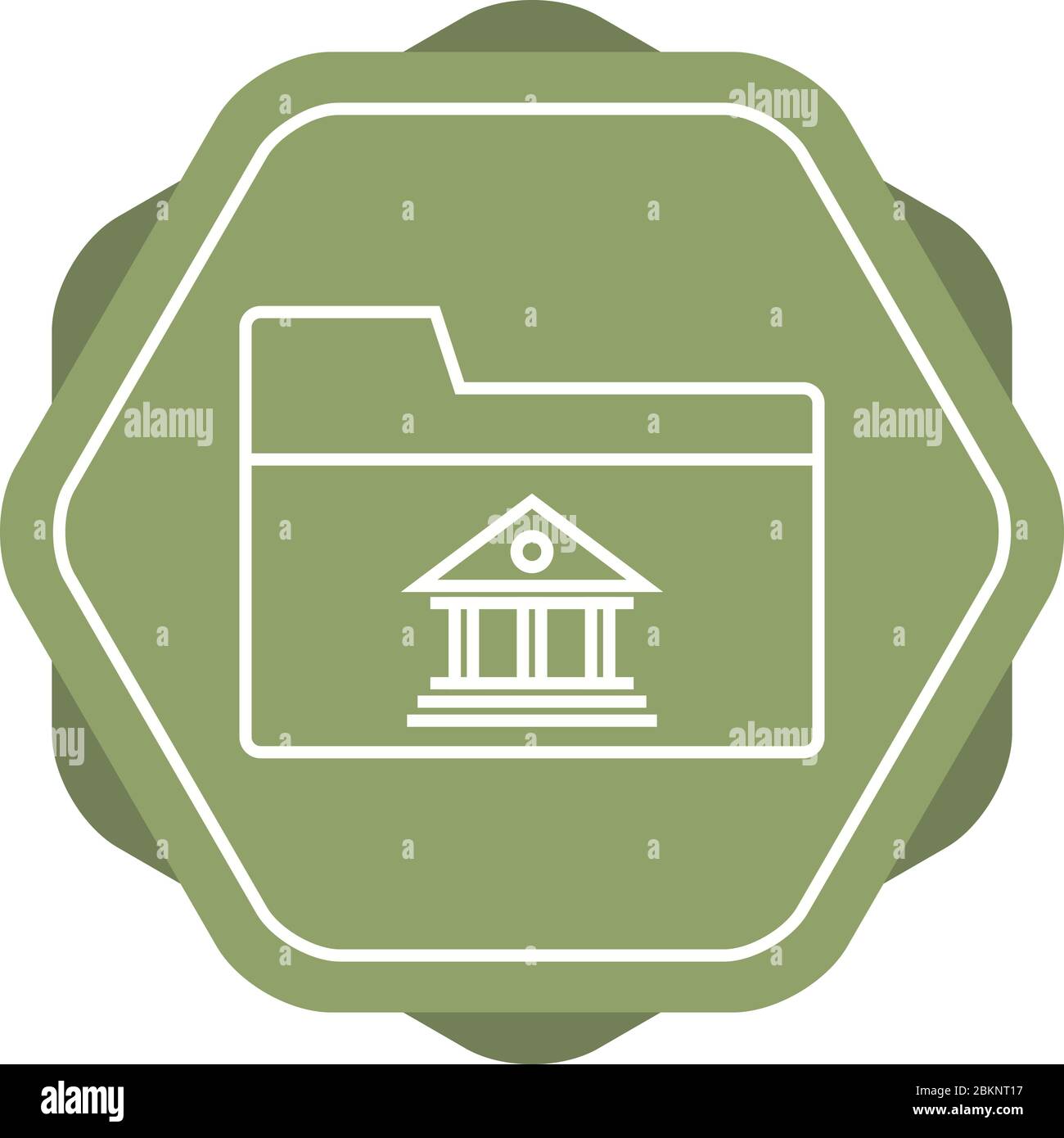 Beautiful Bank folder Vector line icon Stock Vector Image & Art - Alamy