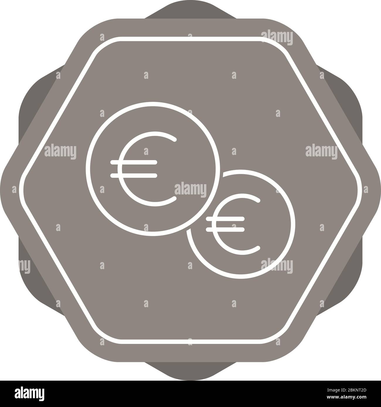 Beautiful euro coin Vector line icon Stock Vector Image & Art - Alamy