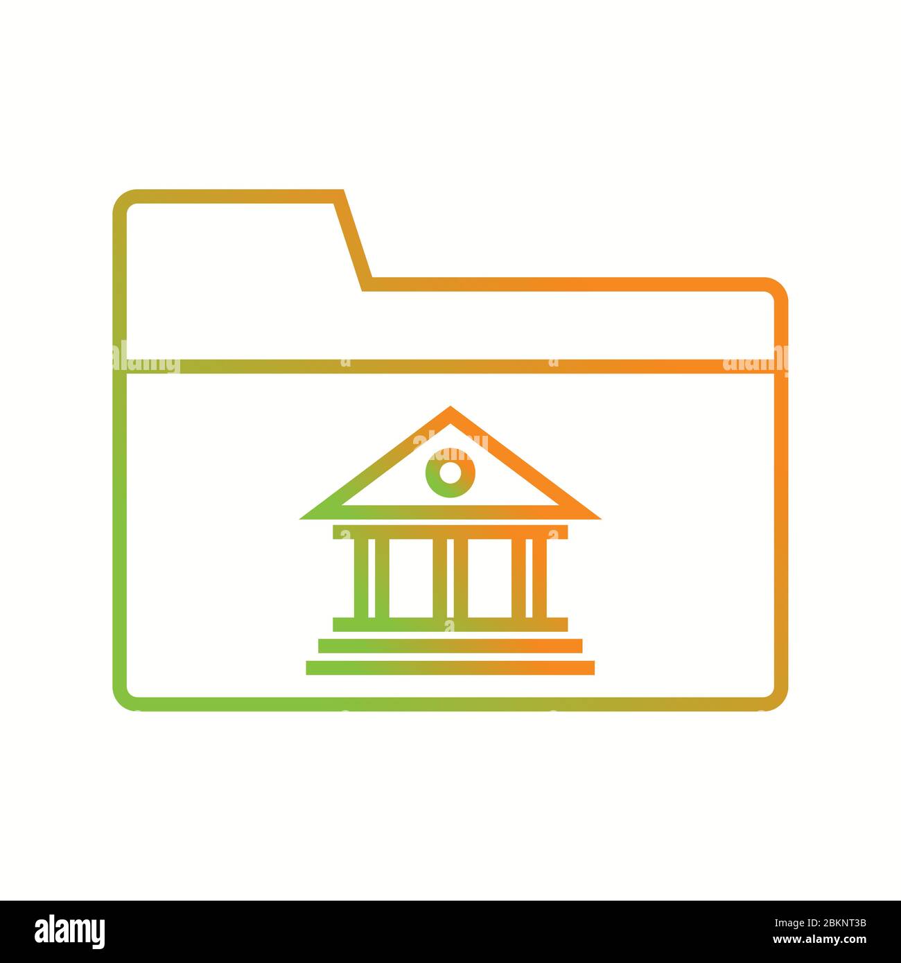 Beautiful Bank folder Vector line icon Stock Vector Image & Art - Alamy