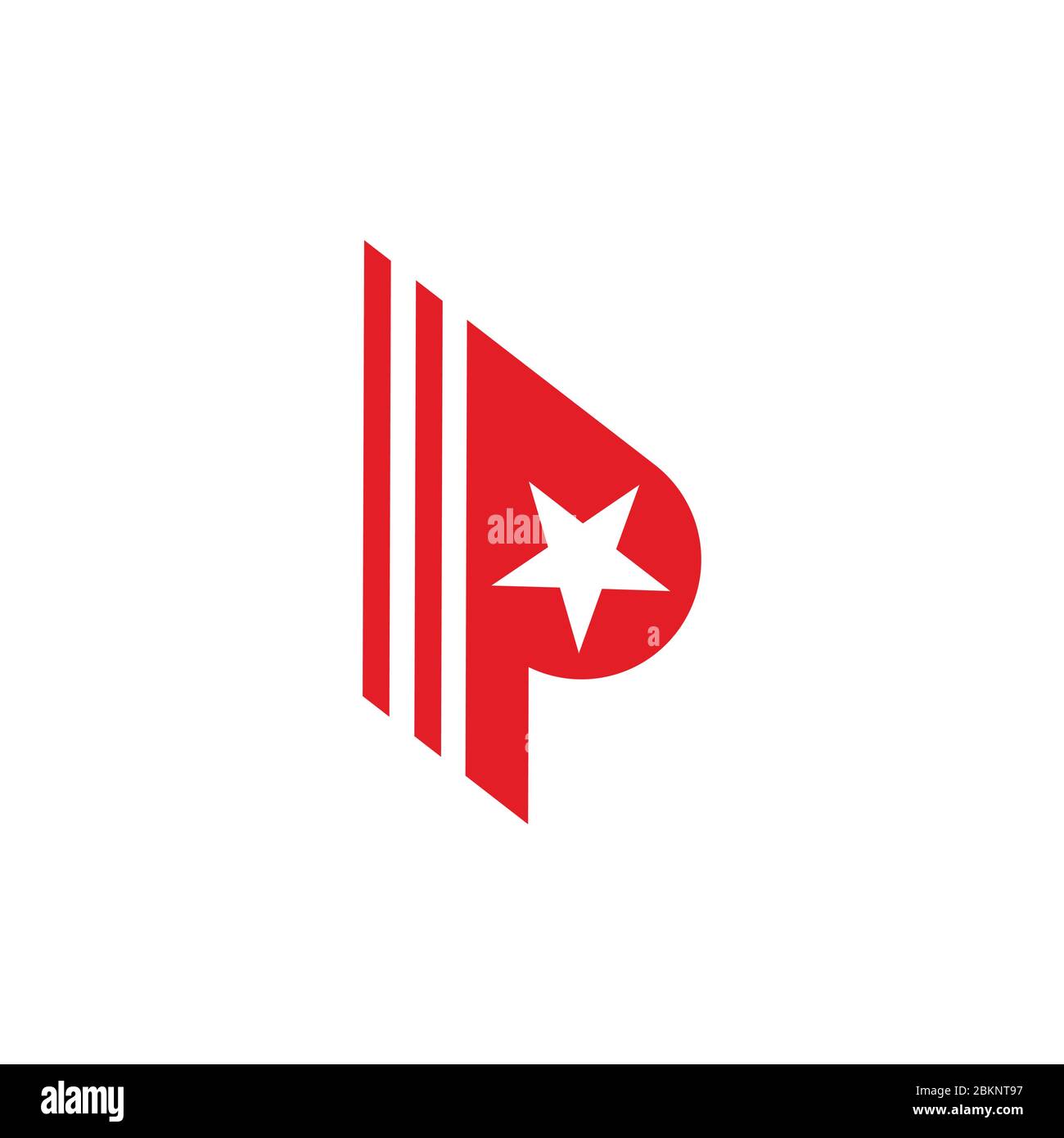 letter p star motion arrow stripes geometric symbol logo vector Stock ...