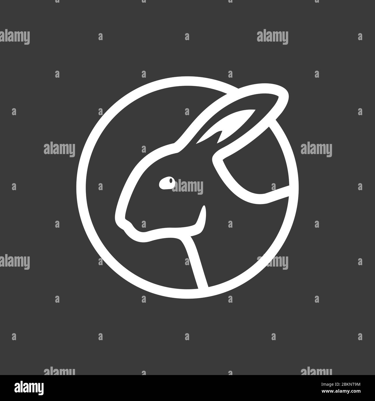 Rabbit icon vector, design on background, Rabbit Logo for your design ...