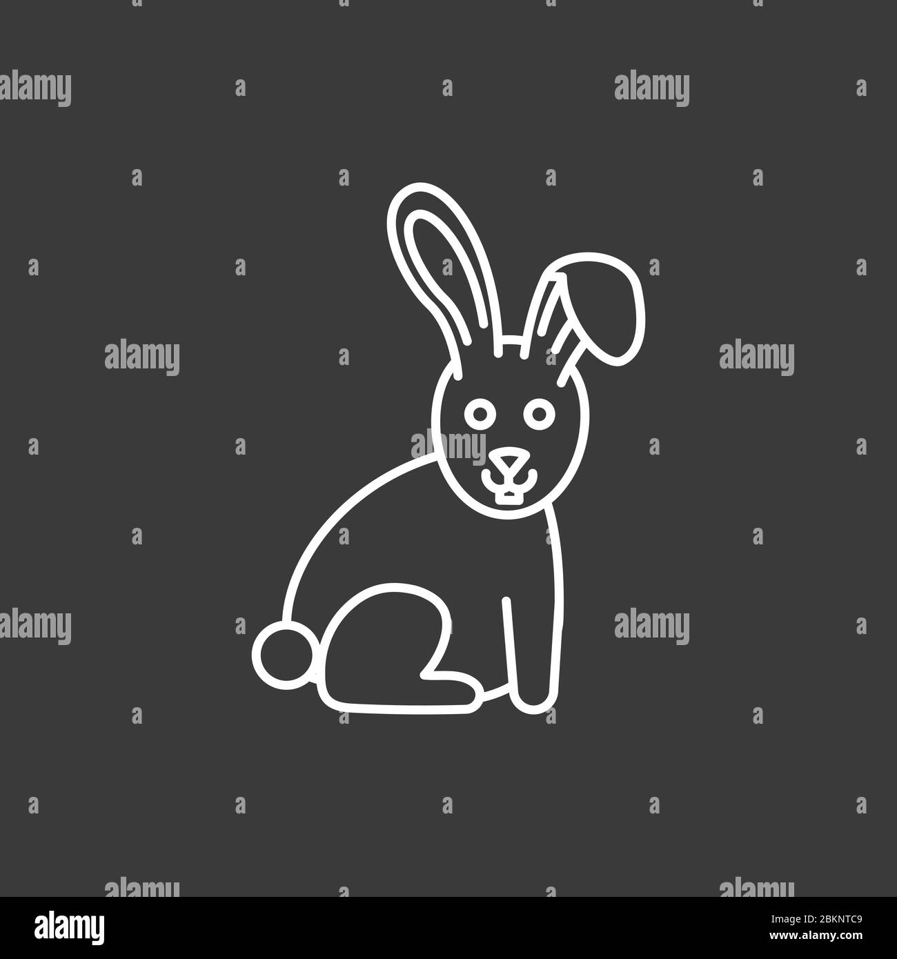 Rabbit icon vector, design on background, Rabbit Logo for your design ...