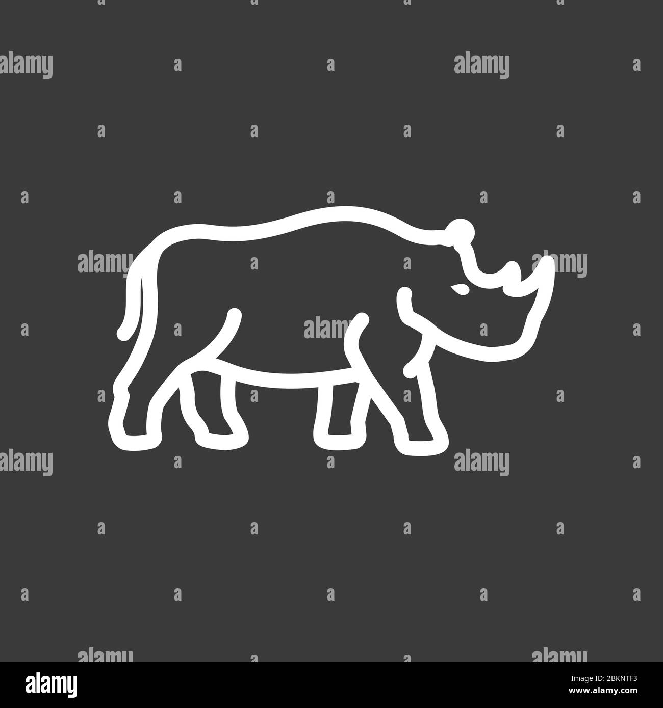 Rhino icon isolated on backgrounds, vector animal symbol Stock Vector ...