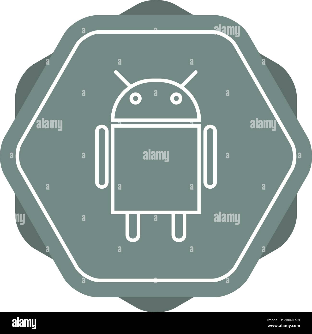 Beautiful Android vector line icon Stock Vector Image & Art - Alamy